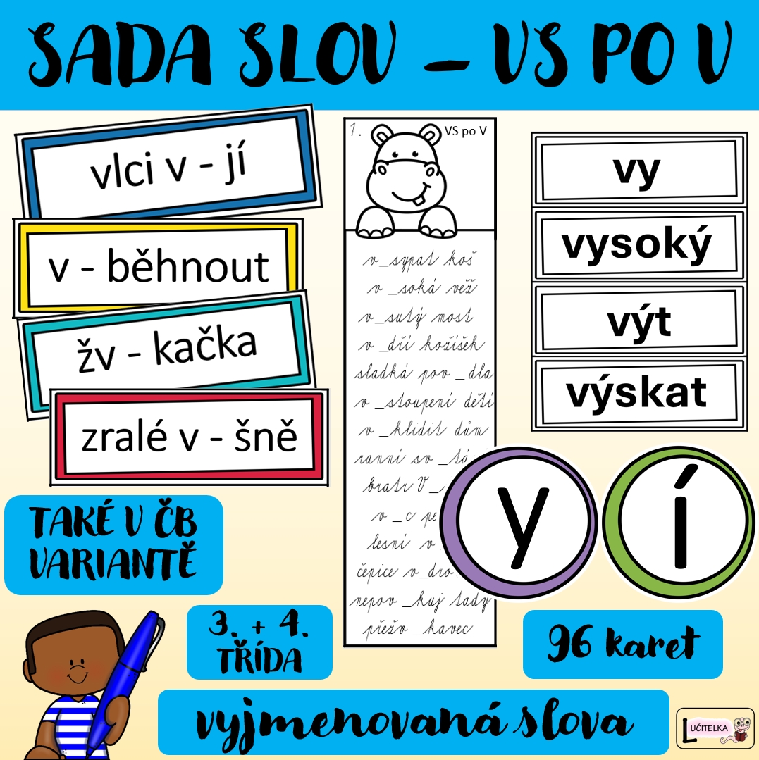 Sada slov - vyjmenovaná slova po V - Český jazyk | UčiteléUčitelům.cz